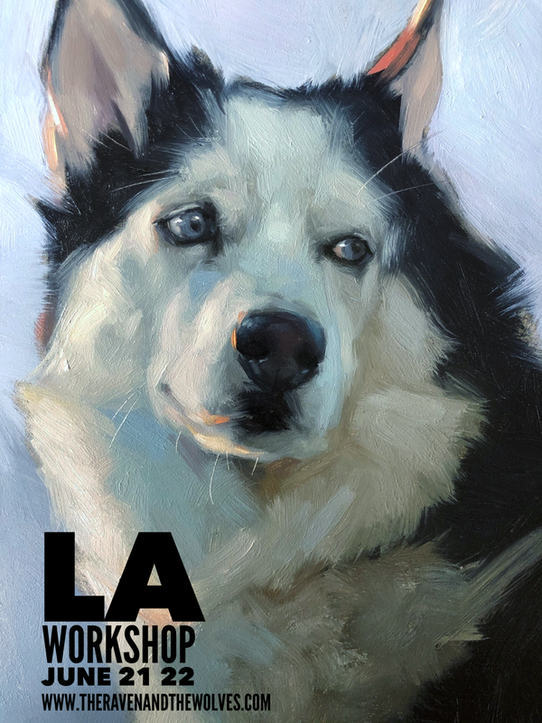Oil painting workshop with Jennifer Gennari - The Raven and The Wolves